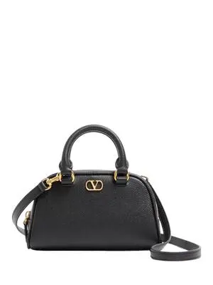 Valentino Garavani Vlogo Signature Leather Mini Bag - Black