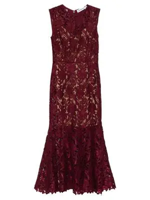 SELF-PORTRAIT Lace Long Dress - Red