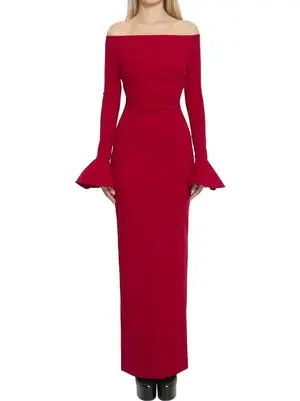 Solace London Anica Maxi Dress Red