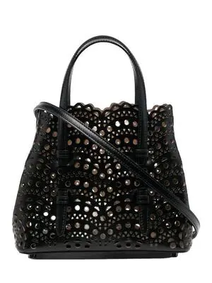 Alaïa Mina 20 Leather Handbag - Black