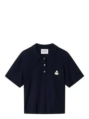 MARANT ETOILE Wool And Cotton Polo Shirt - Blue