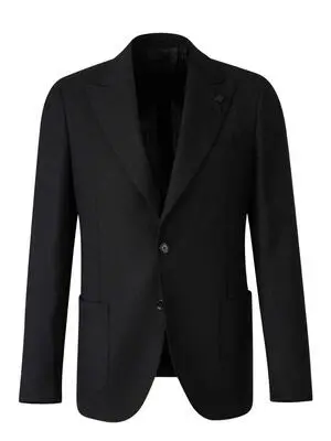 LARDINI Single-breasted Jacket - Black