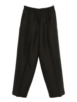 Ami Wool Wide-leg Trousers - Grey