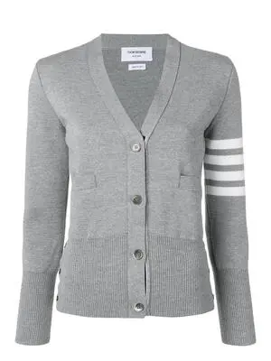 Thom Browne Wool Cardigan - Grey