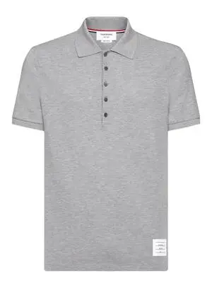 Thom Browne Cotton Polo Shirt - Grey