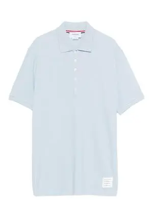 Thom Browne Cotton Polo Shirt - Sky Blue