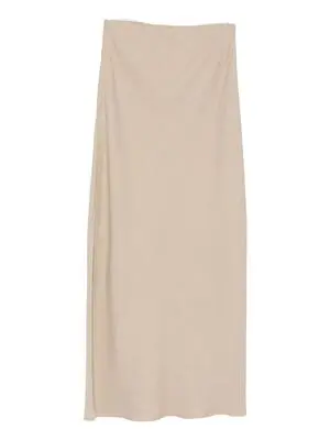 Brunello Cucinelli Line Blend Long Skirt - Beige