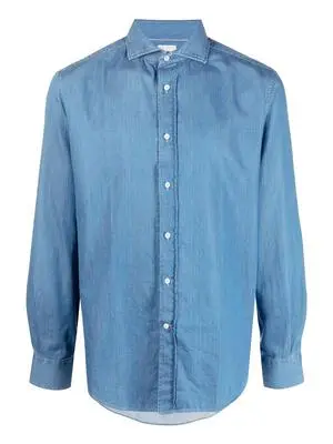 Brunello Cucinelli Denim Cotton Shirt - Blue