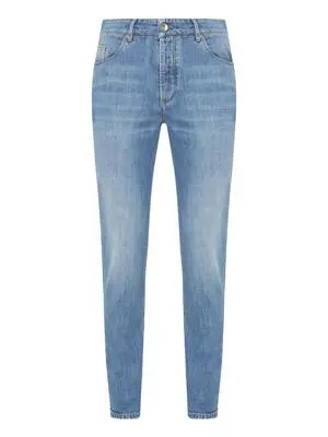 Brunello Cucinelli Denim Cotton Jeans - Sky Blue