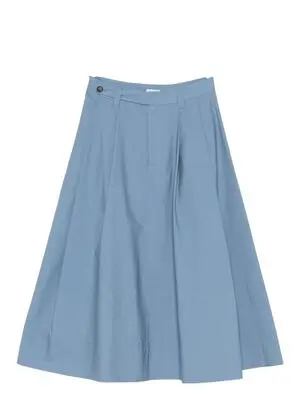 Brunello Cucinelli Cotton Long Skirt - Blue