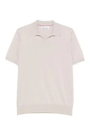 Brunello Cucinelli Brunello Cucinelli Cotton Polo Shirt Beige