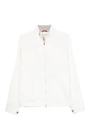 Brunello Cucinelli Cotton Blend Blouson Jacket - White