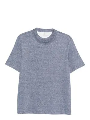 Brunello Cucinelli Linen Blend T-shirt - Blue