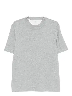 Brunello Cucinelli Linen Blend T-shirt - Grey