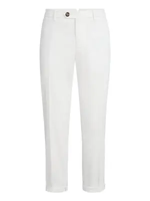Brunello Cucinelli Cotton Trousers White