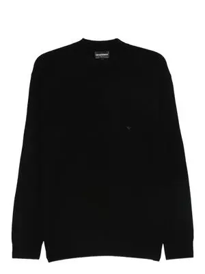 Emporio Armani Wool Crewneck Jumper - Black