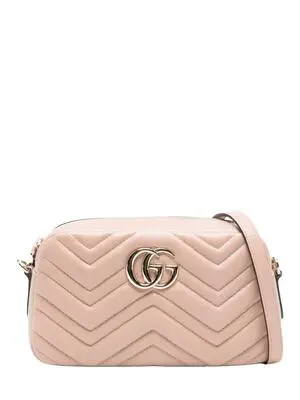 Gucci Gg Marmont Leather Camera Bag - Pink