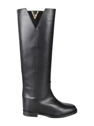 VIA ROMA 15 Leather Boots - Black