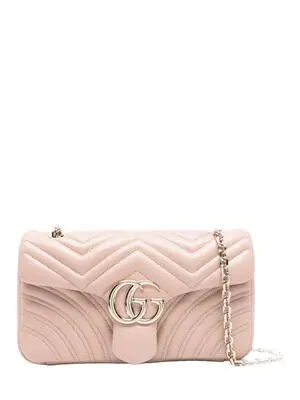Gucci Gg Marmont Leather Shoulder Bag - Pink