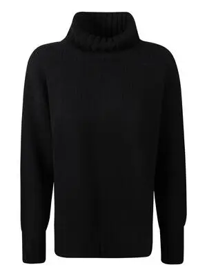 JUCCA Oversized Turtleneck Jumper - Black
