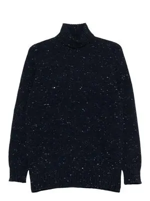 DRUMOHR Long Sleeve Turtleneck Sweater - Blue