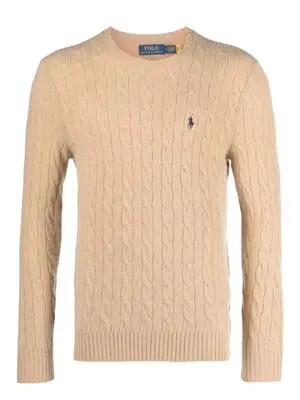 Polo Ralph Lauren Sweater With Logo - Beige
