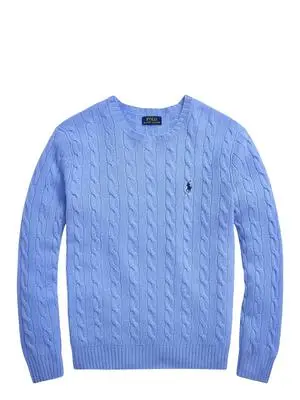 Polo Ralph Lauren Round Neck Sweater With Logo - Blue