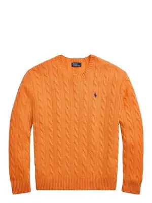 Polo Ralph Lauren Crew Neck Sweater With Logo - Orange