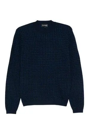 Emporio Armani Wool Crewneck Jumper - Blue