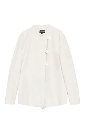 Emporio Armani Cotton Single-breasted Jacket - White