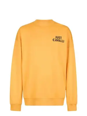 Just Cavalli Sweatshirt With Logo - Yellow