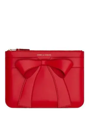 Comme Des Garçons Leather Card Case - Red