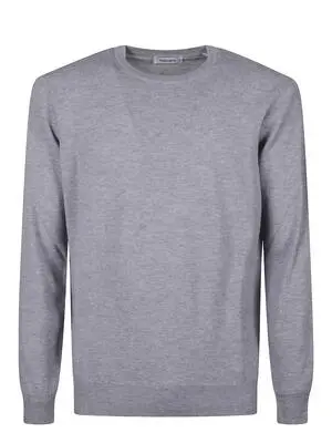 KANGRA Fine Wool Round Neck Sweater - Grey