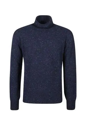 KANGRA Knit Turtleneck Sweater - Blue