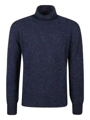 KANGRA Knit Turtleneck Sweater - Blue