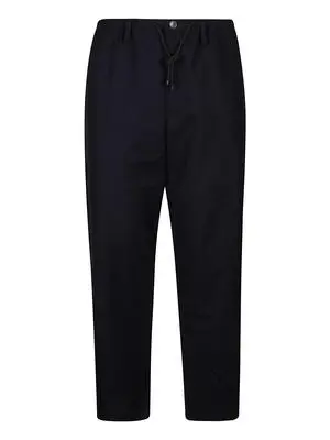 Dries Van Noten Penny Wool Trousers Blue