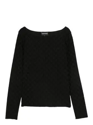 Emporio Armani Boat-neck Jumper - Black