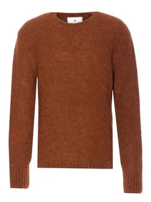 SEVEN GAUGE Bouclet Crewneck Sweater - Brown