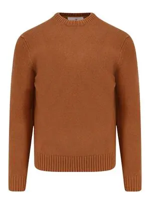SEVEN GAUGE Wool Crewneck Sweater - Brown