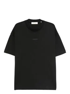 ESSENTIALS Cotton T-shirt With Logo - Black