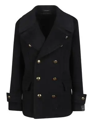 GABRIELE PASINI Double Breasted Coat - Blue