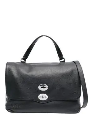 ZANELLATO Postina Daily Medium Leather Handbag - Black
