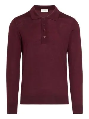 PAOLO PECORA Long-sleeved Polo Shirt - Red
