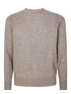 PAOLO PECORA Long-sleeved Crew Neck Sweater - Grey