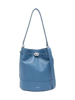 ZANELLATO Monda' Daily Small Leather Bucket Bag - Sky Blue