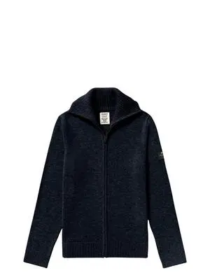 ECOALF Sasa Zip-up Cardigan With Shawl Collar - Blue