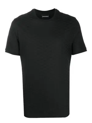 Emporio Armani Allover Logo T-shirt - Black