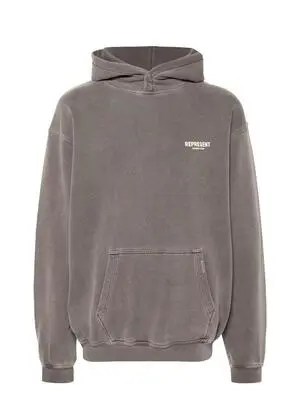 REPRESENT Hooded Sweatshirt With Logo - Brown