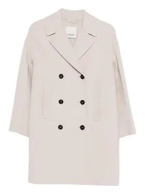 Max Mara Wool Double-breasted Coat - Beige