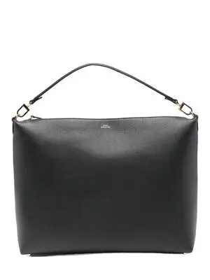 TOTEME Medium Leather Tote Bag - Black